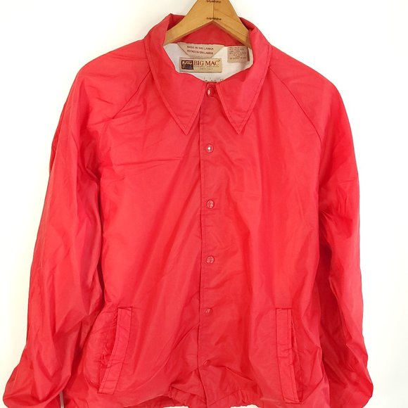 Big Mac | Jackets & Coats | Vintage Big Mac Jacket Mens Large Red Snap ...